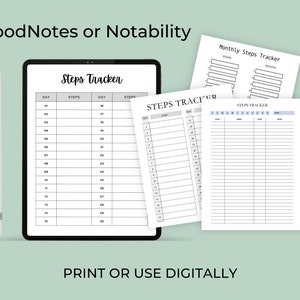 Step Tracker Digital, Step Tracker List Printable, Step Tracker ...