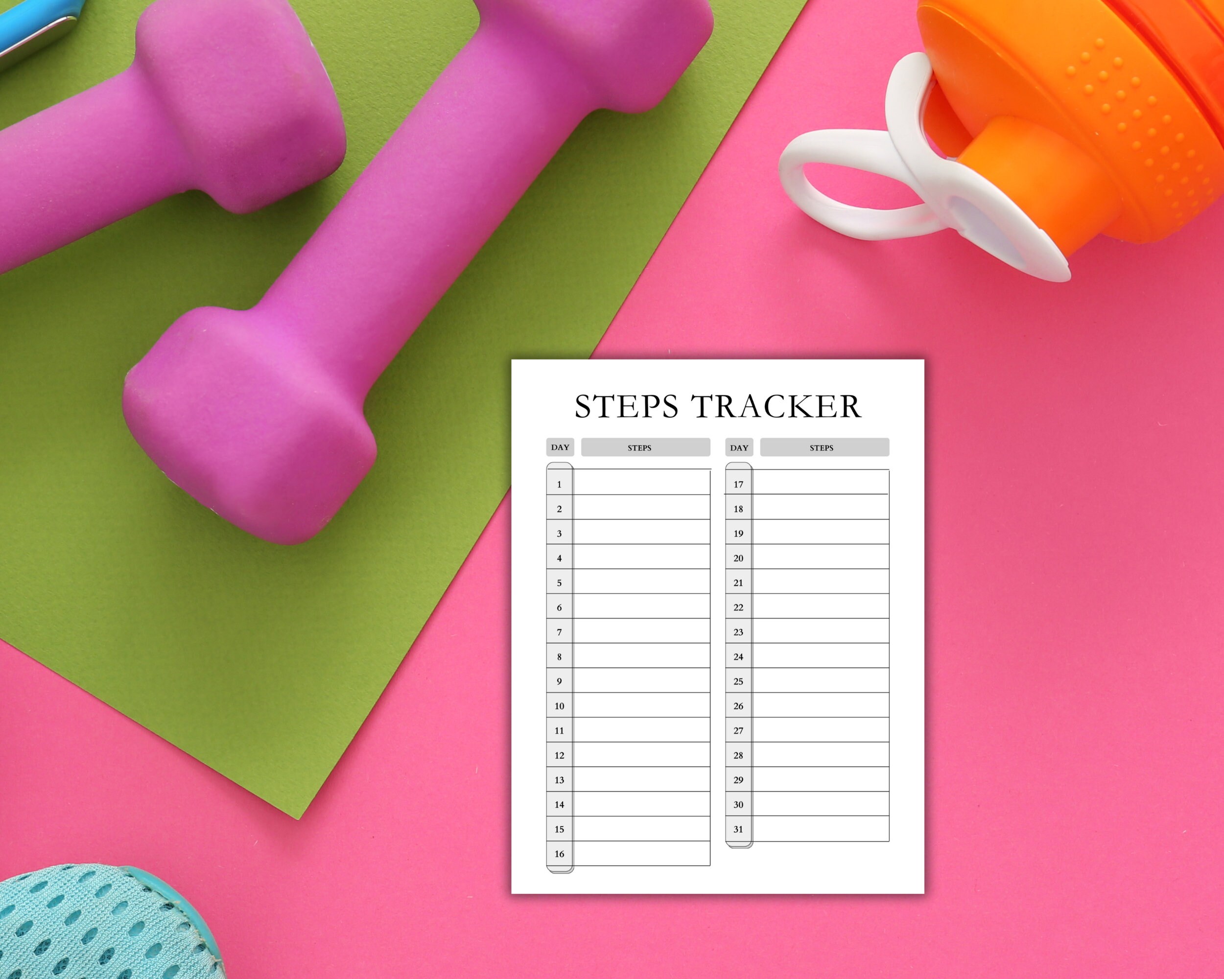 Step Tracker Digital, Step Tracker List Printable, Step Tracker ...