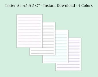 Lined Paper - Etsy UK