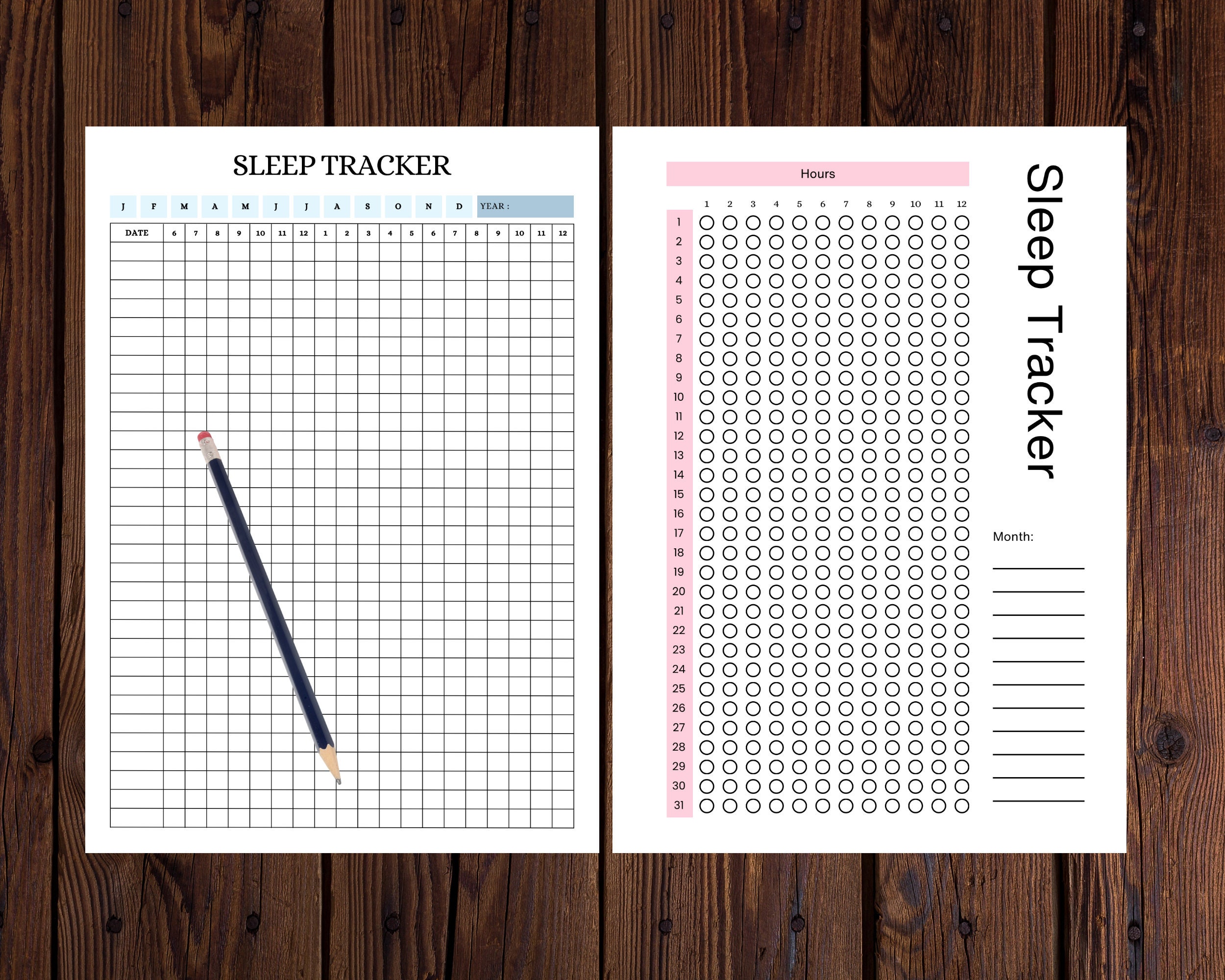 Sleep Tracker Printable, Sleep Tracker Journal, Monthly Sleep Tracker ...