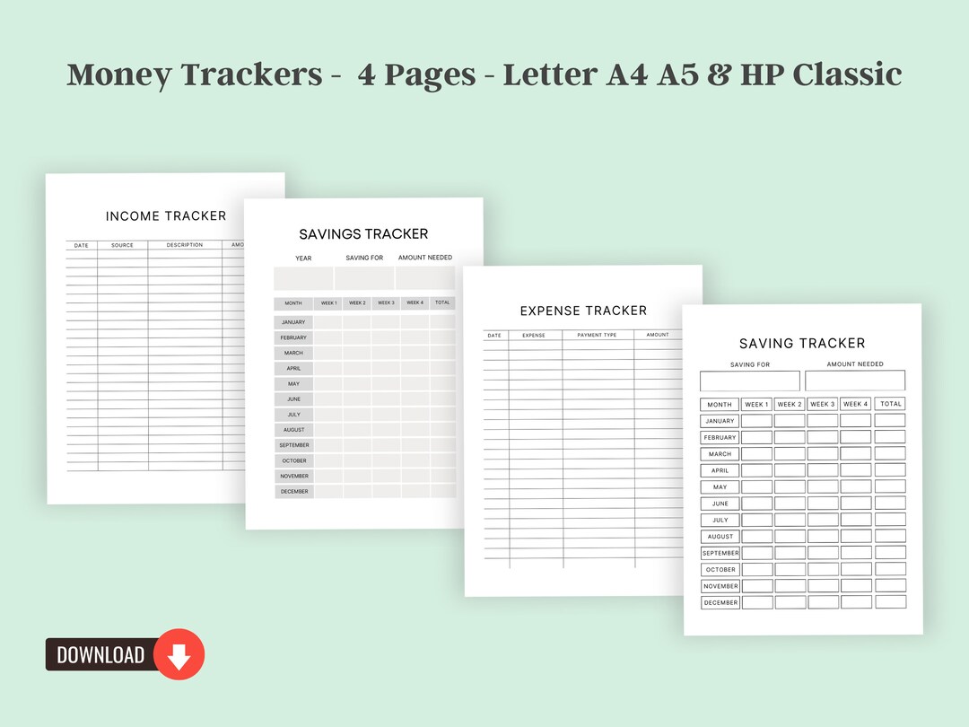 Income & Expense Tracker, Digital Expense Tracker Printable, Income ...