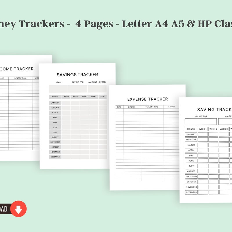 Income Tracker Printable - Etsy
