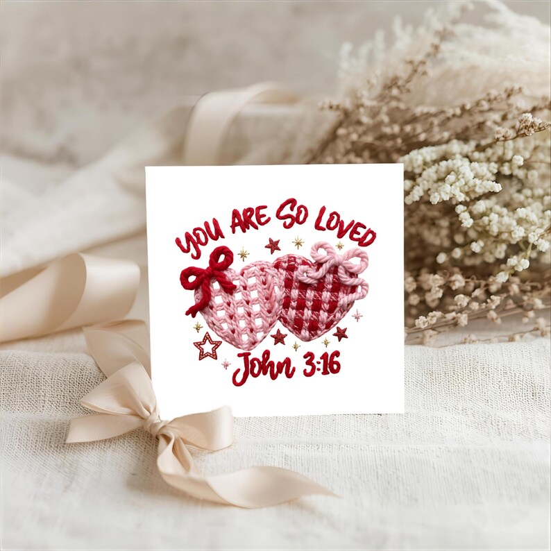 You Are so Loved Card, Christian John 3:16 Heart Design, Digital PDF ...