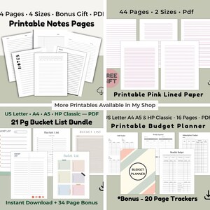 Grocery Log and Food Planner, Weekly Shopping List, Digital PDF, US ...