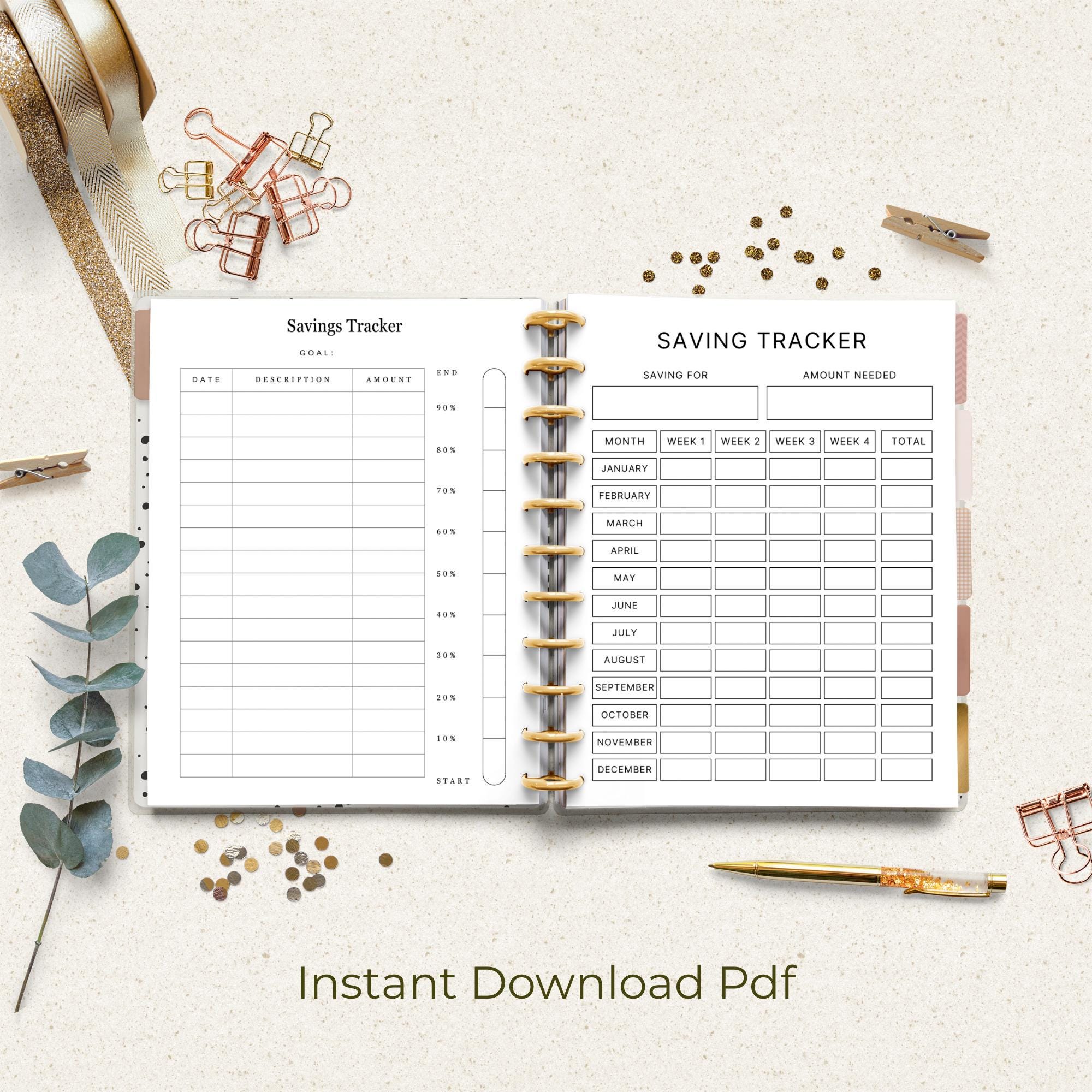 Income and Expense Tracker, Budget Log Pages, Digital PDF File, US ...