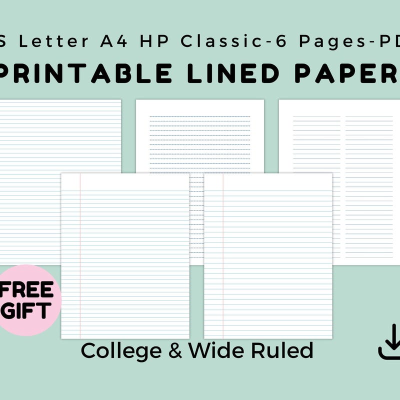 Printables With Blue Line - Etsy