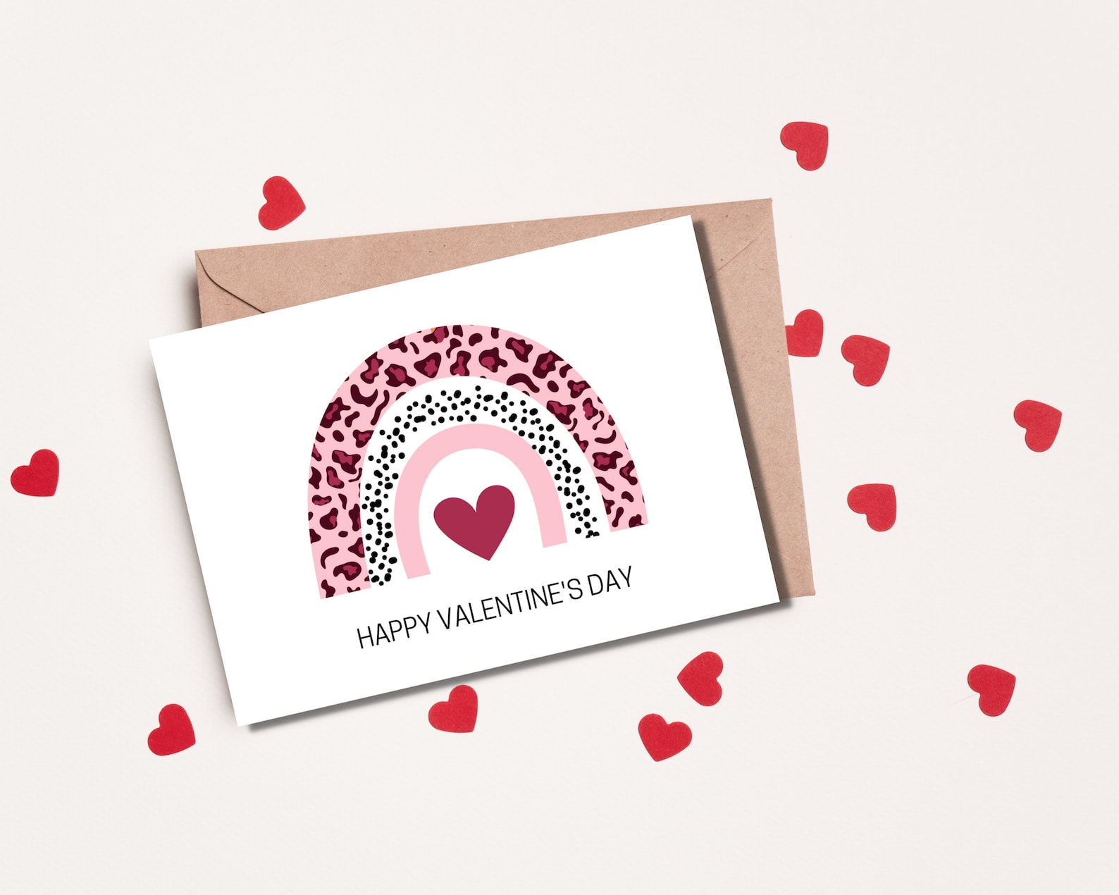 Printable Valentine's Day Card, Rainbow Love Card, 5 X 7, 4.25 X 5.5 ...