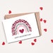 Printable Valentine's Day Card, Rainbow Love Card, 5 X 7, 4.25 X 5.5 ...