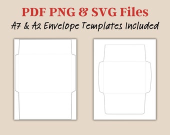 Envelope Template Printable, A2 PDF SVG Envelope Template, Envelopes ...
