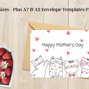 Cute Cats Mother's Day Card, Digital Greeting Card for Cat Moms & Cat ...