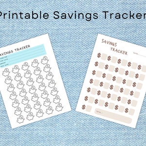 Savings Challenge Digital, Savings Challenge Printable, Savings Tracker ...