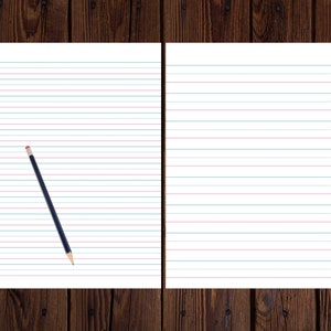 Printable Handwriting Paper, Kids Writing Practice Sheets, Dashed and ...