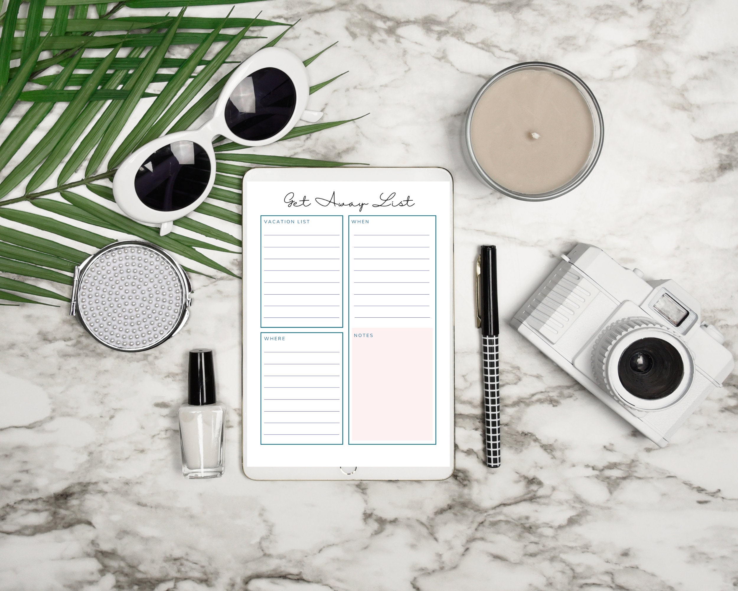 Digital Bucket List, Bucket List Template, Bucket List Printable ...