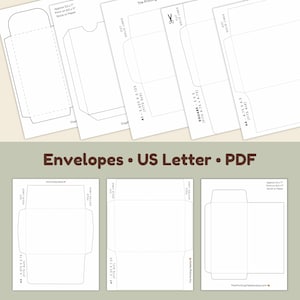 Envelope Templates Set, Printable Envelopes, Budget Cash Envelope ...