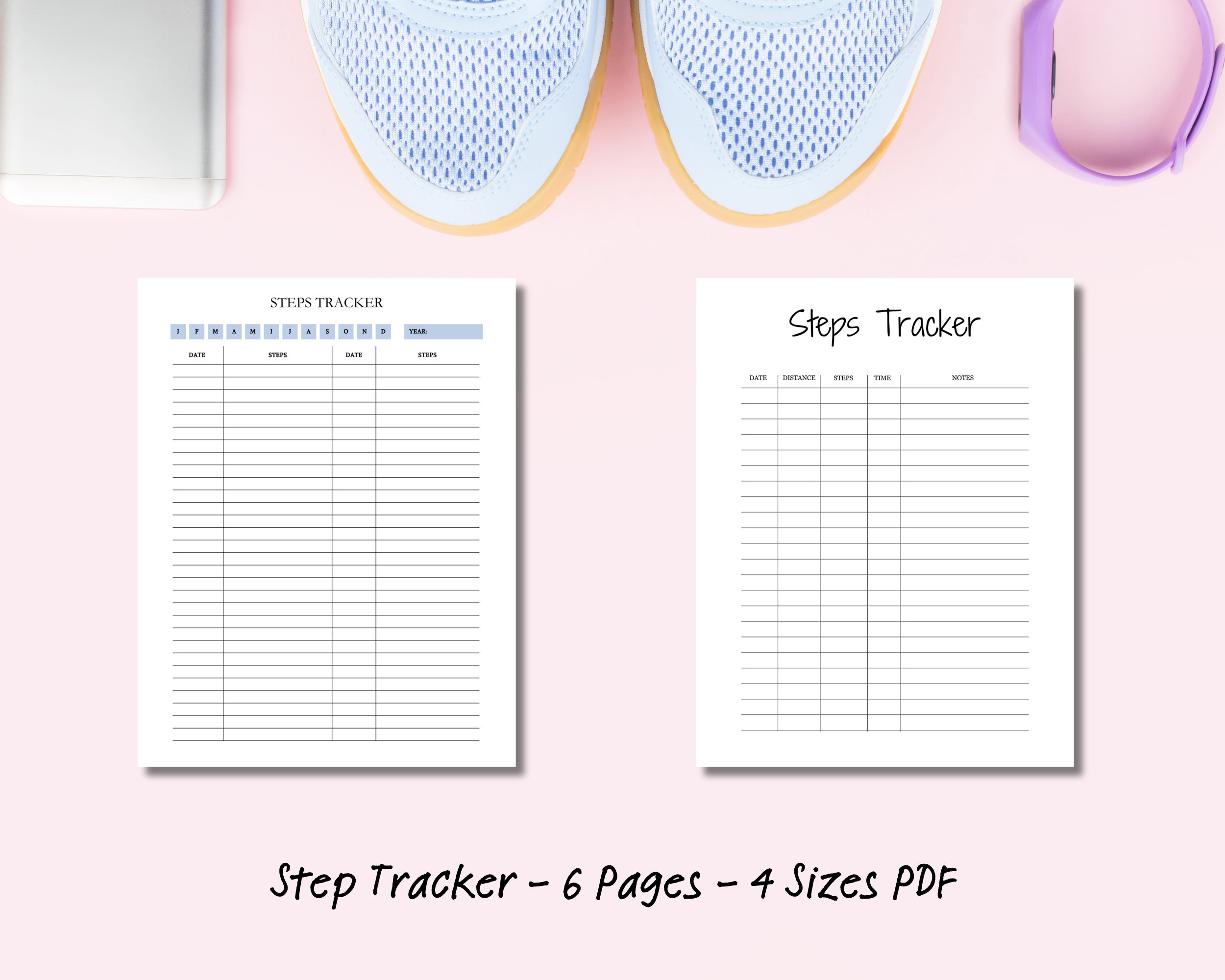 Step Tracker Digital, Step Tracker List Printable, Step Tracker ...