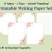 Floral Writing Paper, Lined & Unlined, Digital PDF, US Letter A4 A5 HP ...