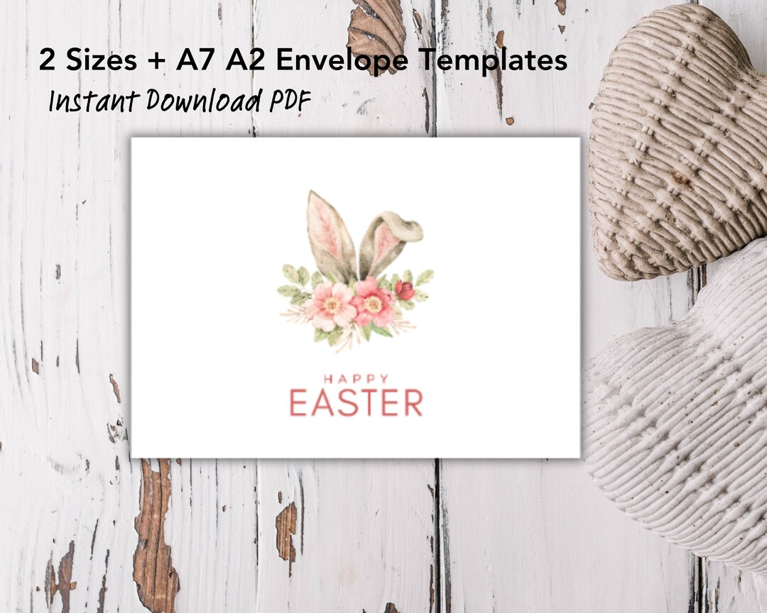 Easter Cards, Easter Bunny Card Printable, Easter Greeting Card Digital ...