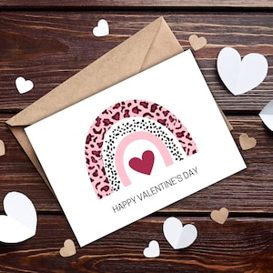 Printable Valentine's Day Card, Rainbow Love Card, 5 X 7, 4.25 X 5.5 ...
