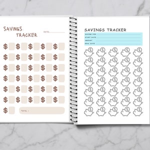 Savings Challenge Digital, Savings Challenge Printable, Savings Tracker ...