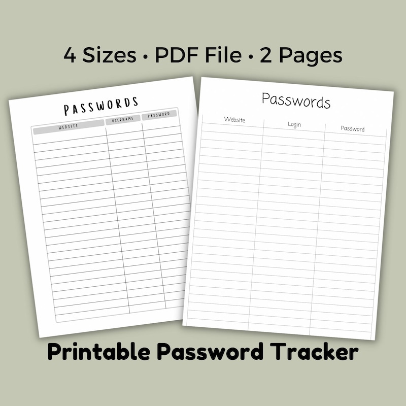 Password Notebook - Etsy