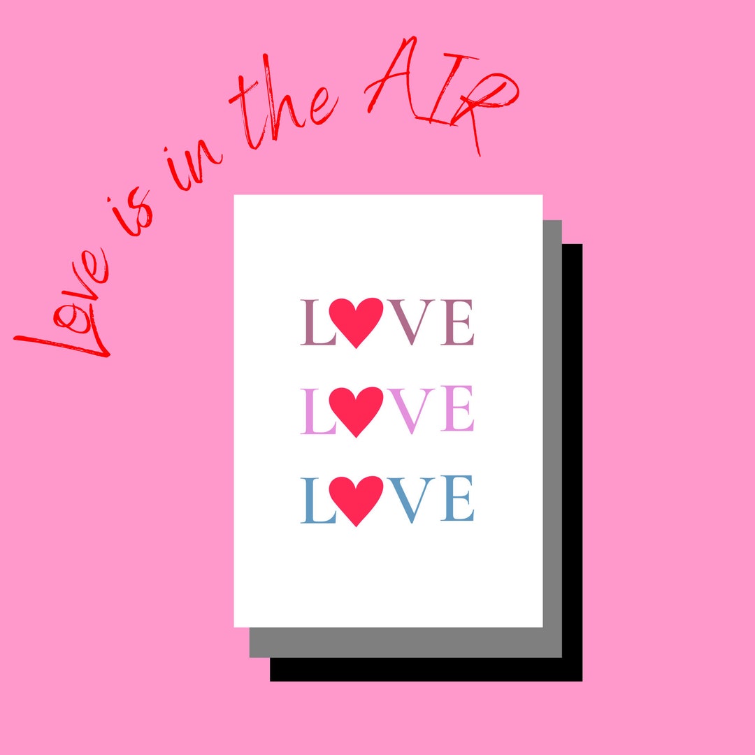 Valentine's Day Card, Love Greeting Card Digital, Printable Romance ...