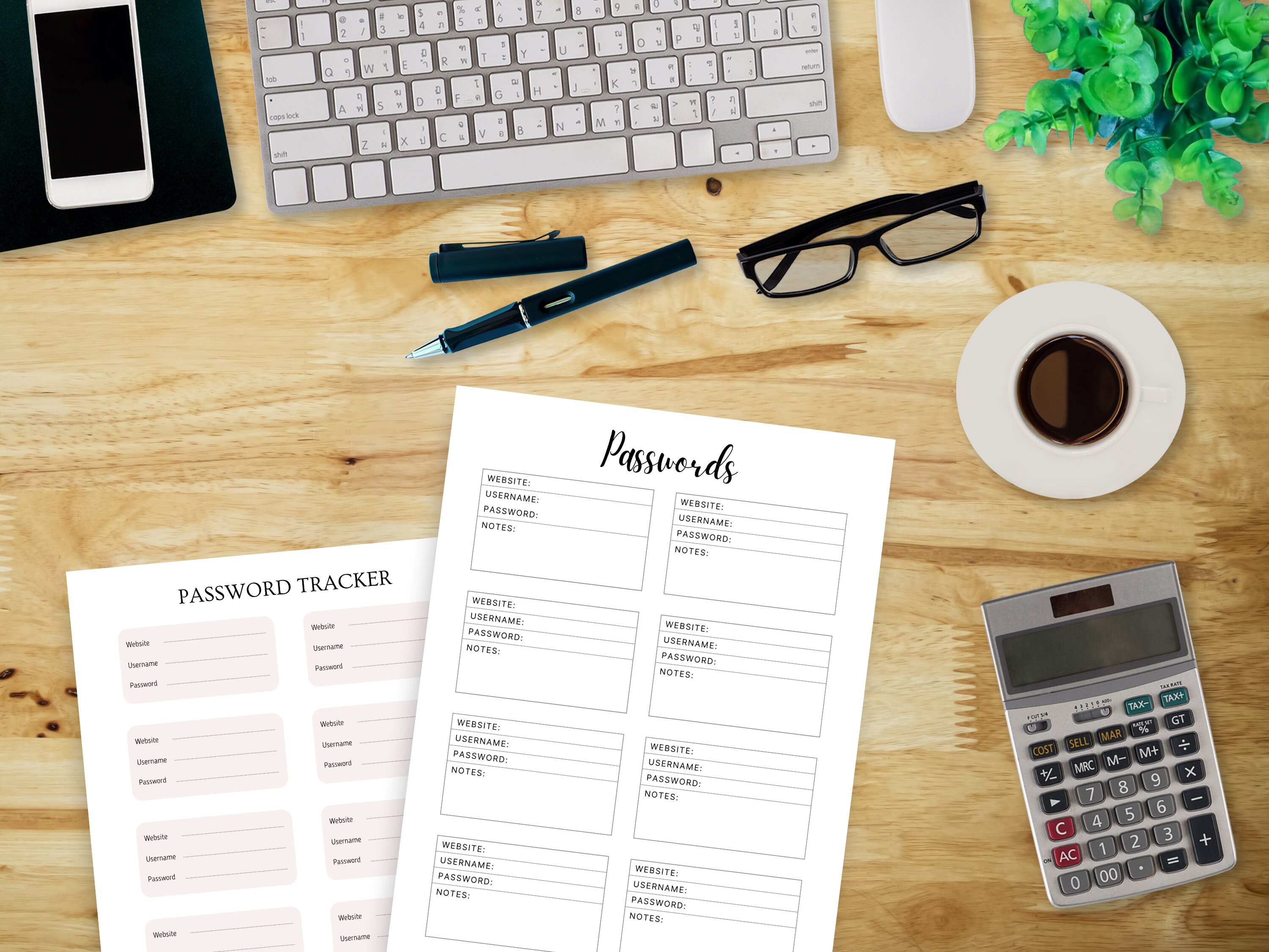 Password Tracker Printable, Password Tracker Log, Password Keeper ...