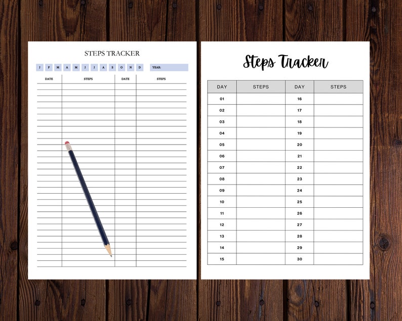 Step Tracker Digital, Step Tracker List Printable, Step Tracker ...