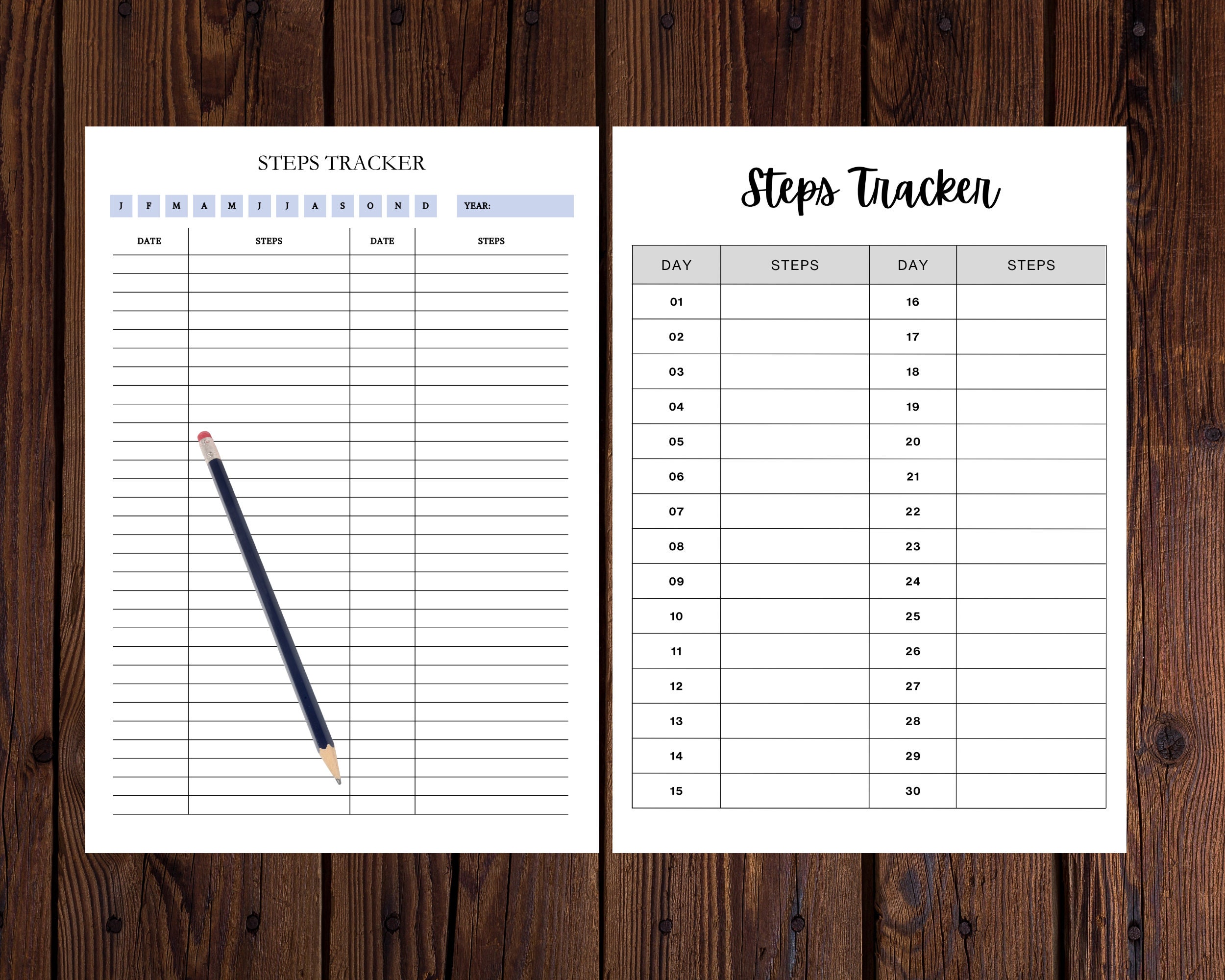 Step Tracker Digital, Step Tracker List Printable, Step Tracker ...