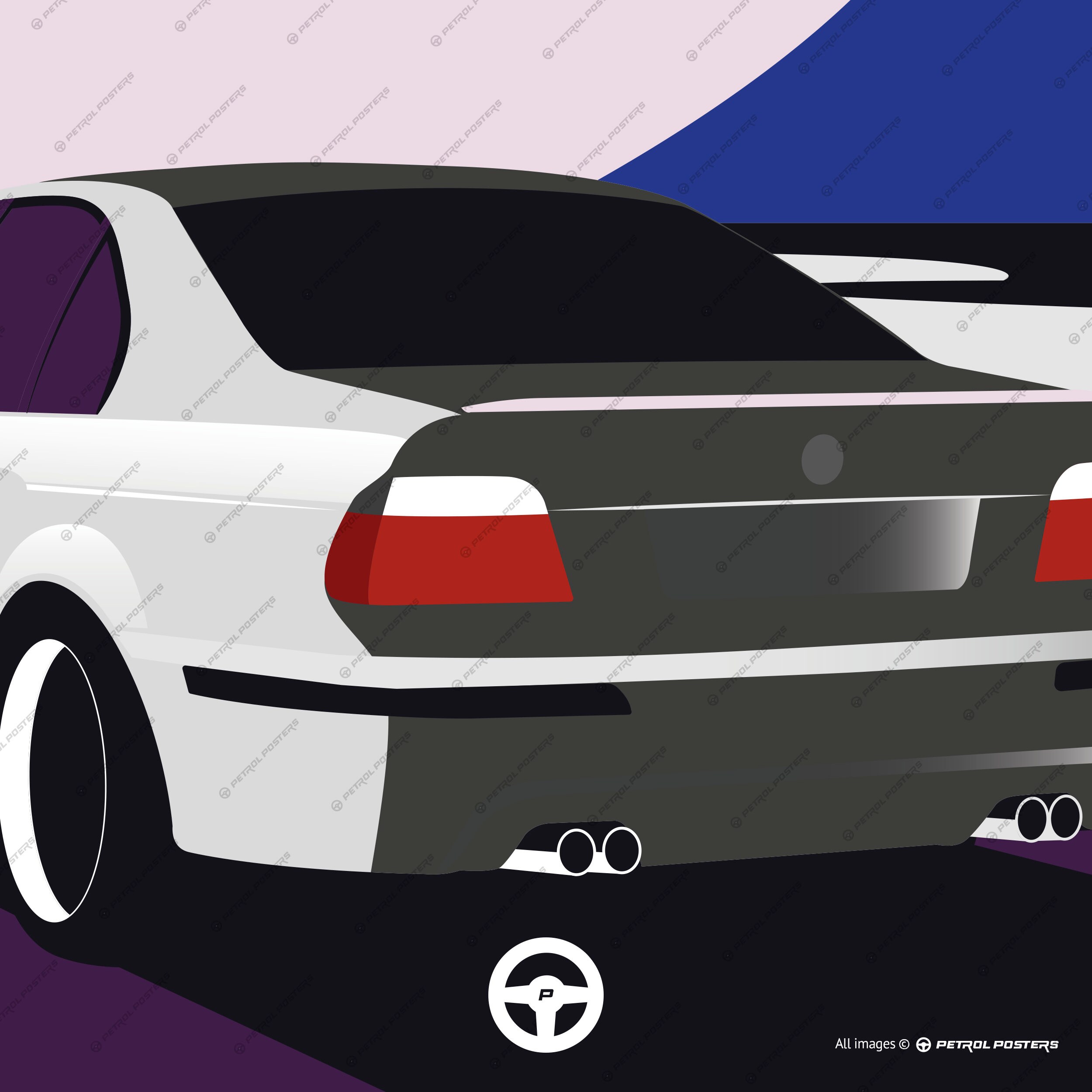 BMW E39 M5 Car Poster, Car Art, Art Prints, Wall Art, Birthday Gift ...