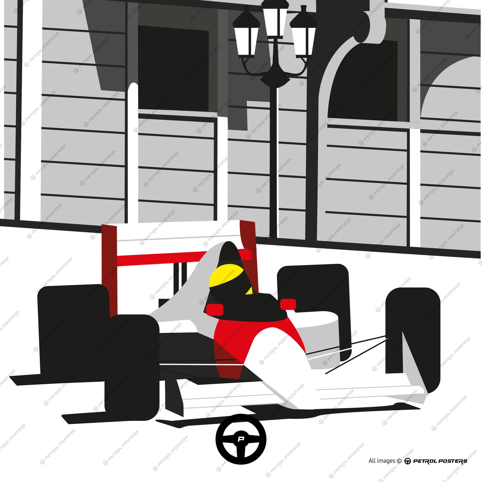 Ayrton Senna F1 Poster: Mclaren-honda, Monaco Grand Prix Art Print - Etsy