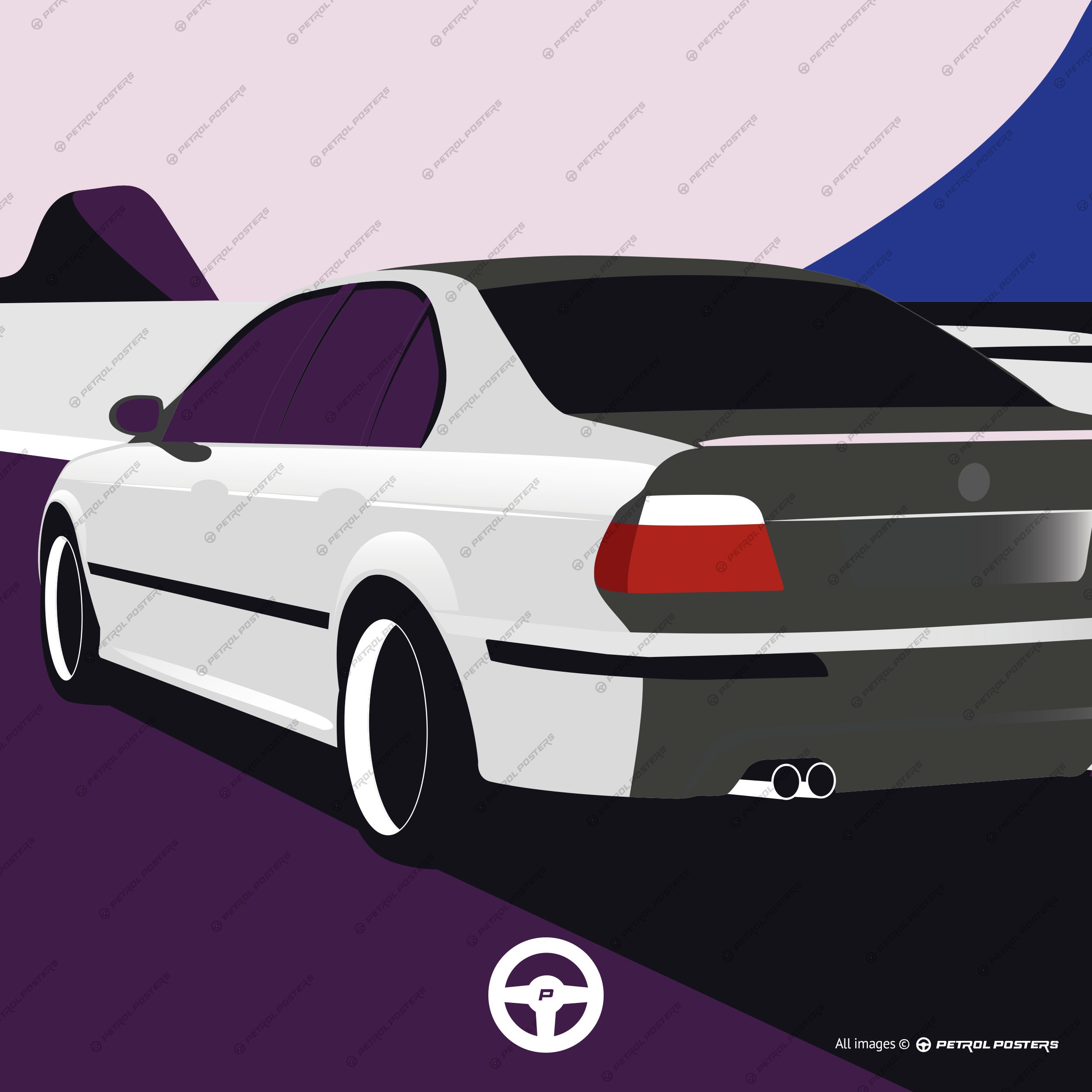 BMW E39 M5 Car Poster, Car Art, Art Prints, Wall Art, Birthday Gift ...