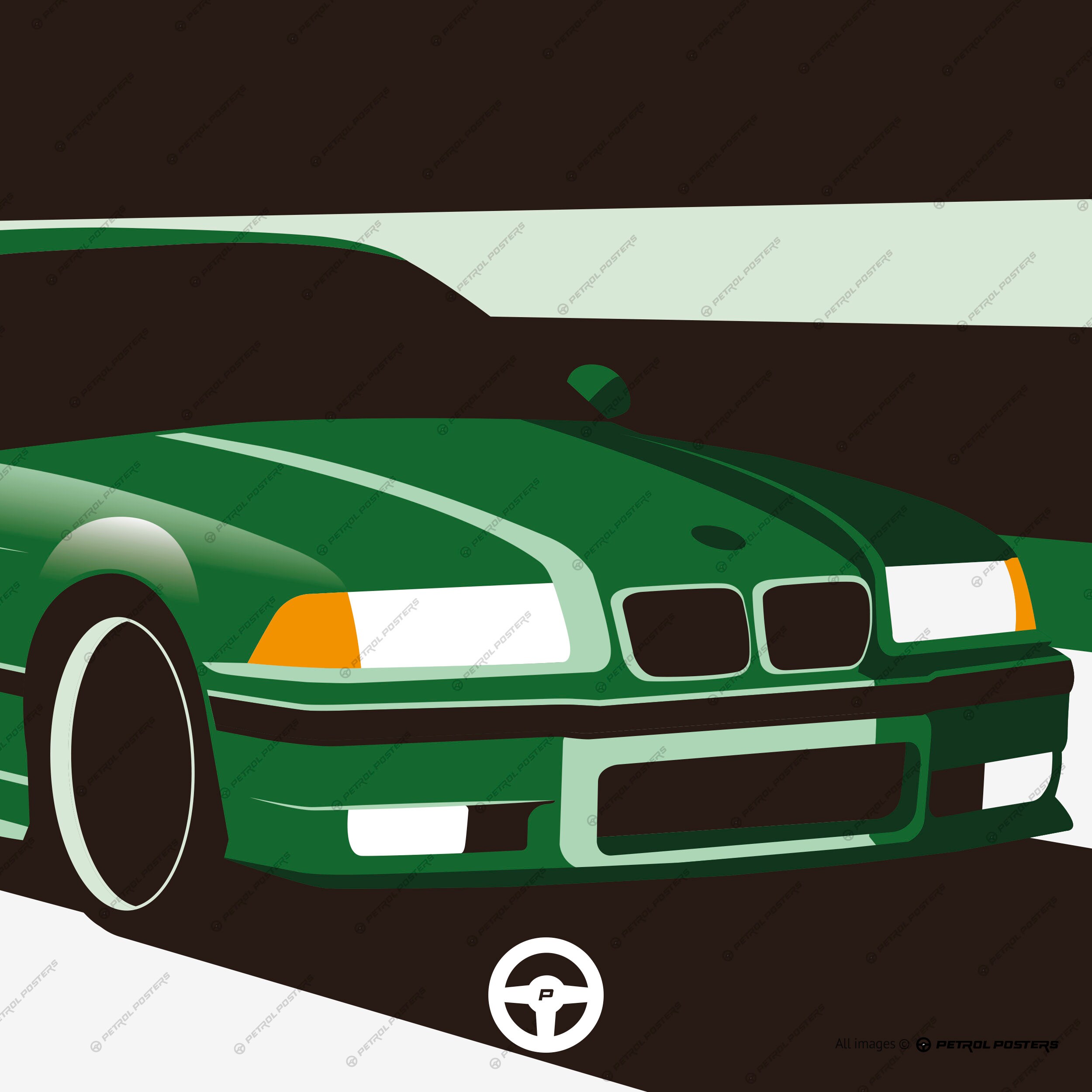 BMW E36 M3 Poster: Fine Art Print, Car Illustration - Etsy