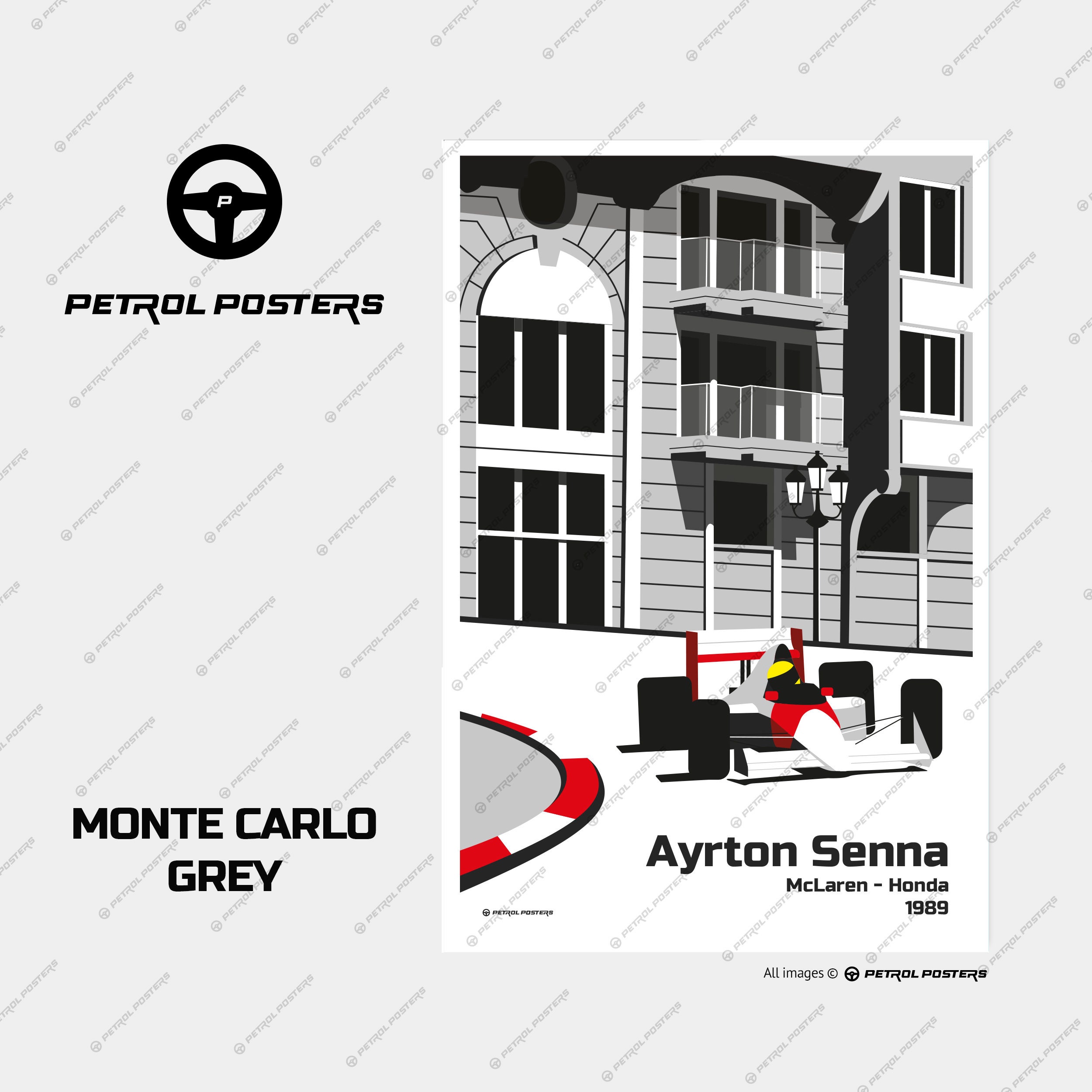 Ayrton Senna F1 Poster: Mclaren-honda, Monaco Grand Prix Art Print - Etsy