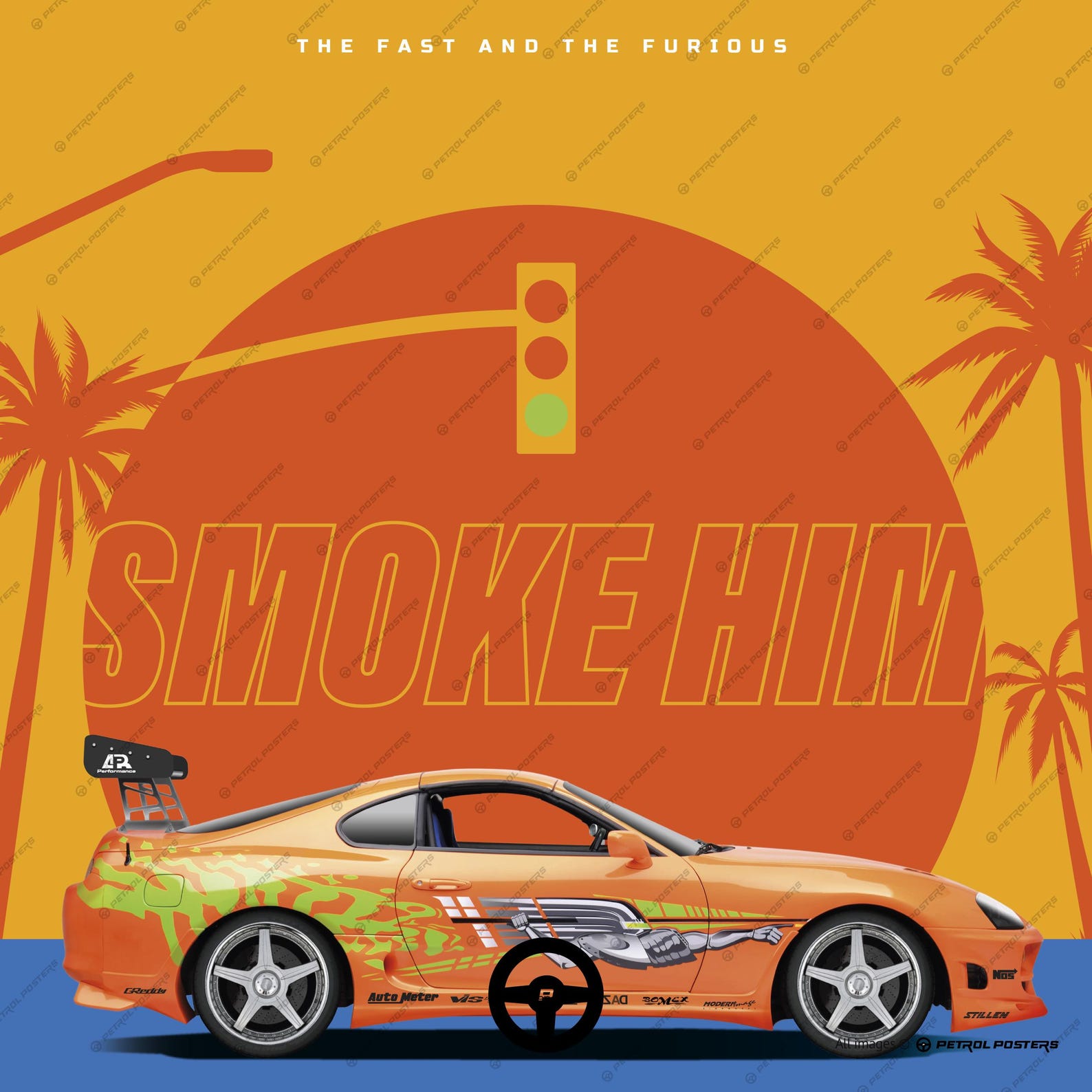 Fast & Furious | Brian O'connor | Toyota Supra | Car Poster ...