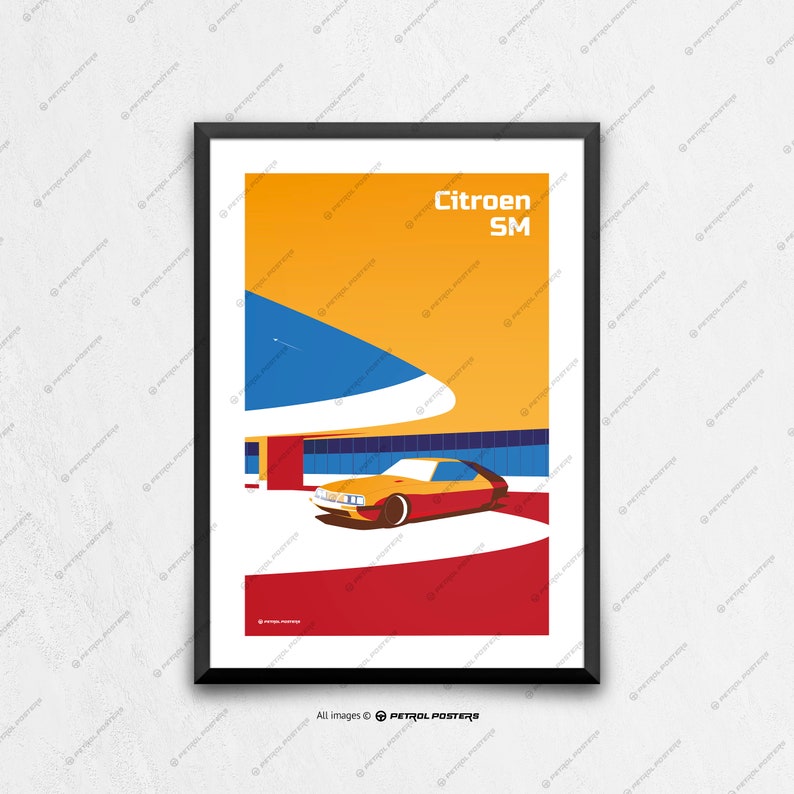 Citroen SM Car Poster: Minimalist Automotive Art Print - Etsy