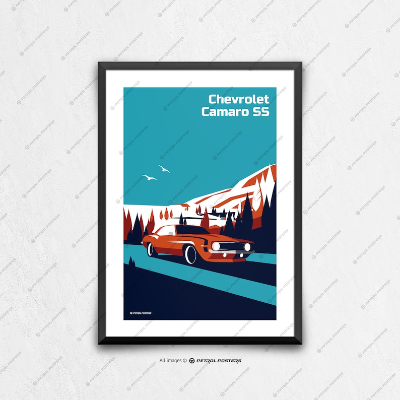 Chevrolet Camaro SS Art Print: American Muscle Car Poster - Etsy