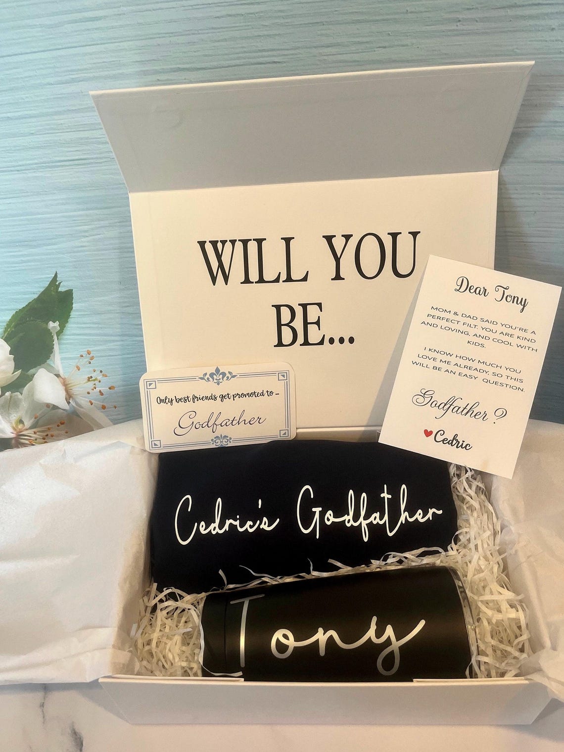 Godfather Proposal Box- Gift Box - Will You Be My Godfather - Etsy