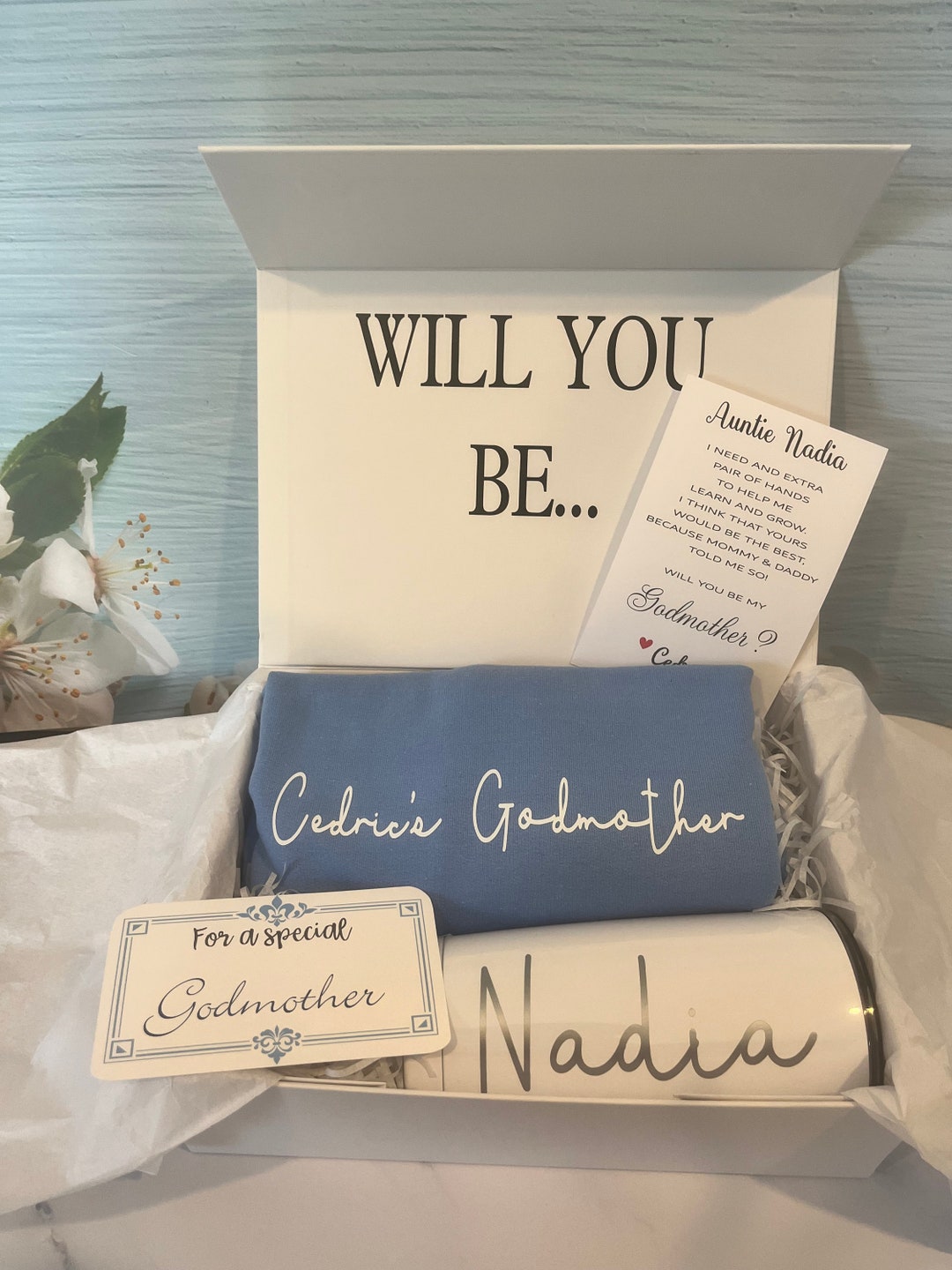 Godmother Proposal Box- Gift Box - Will You Be My God Mother - Etsy