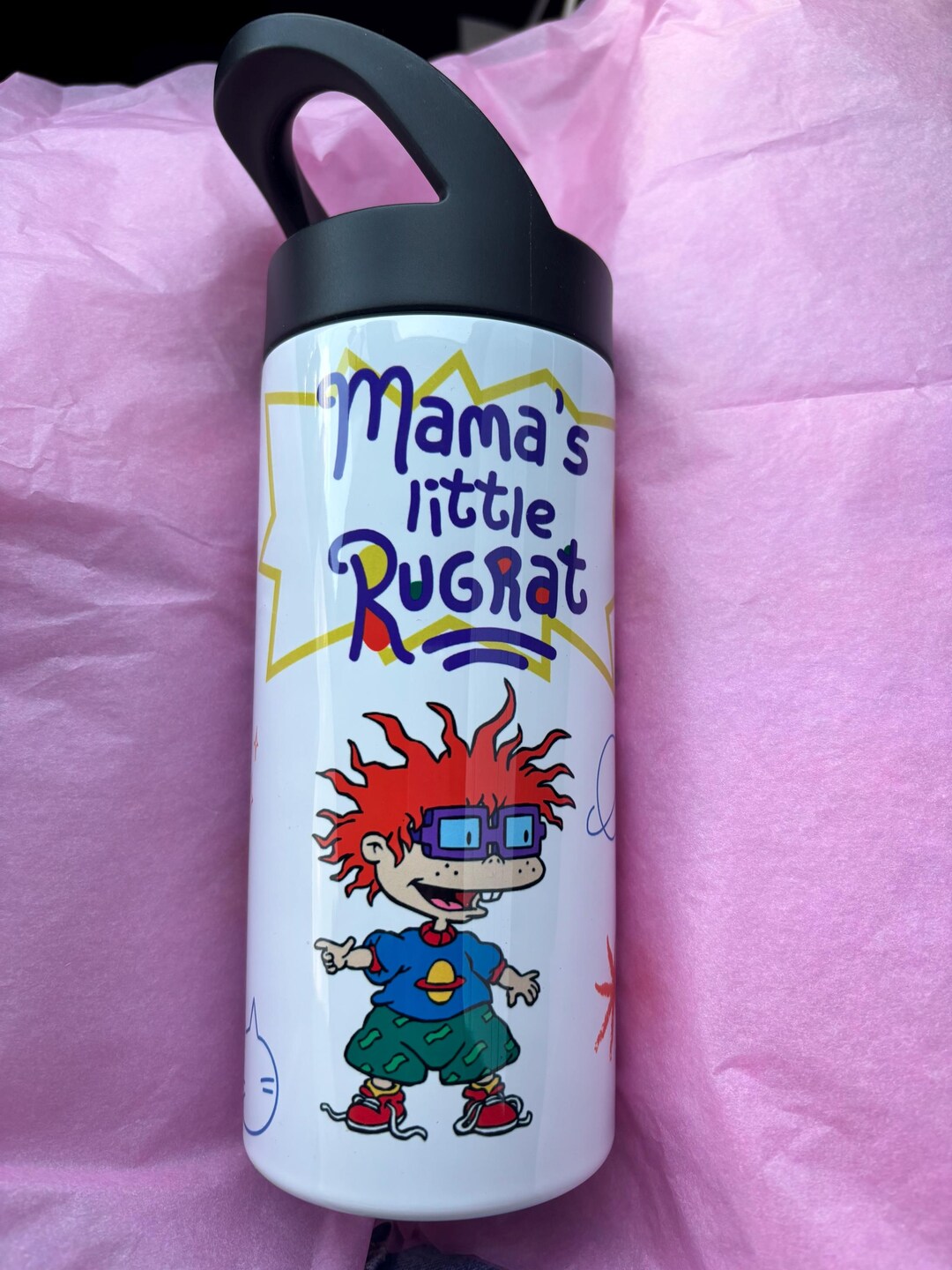 Mama’s Little Rugrat Personalized Kids Water Bottle 16 Oz Water Bottle ...