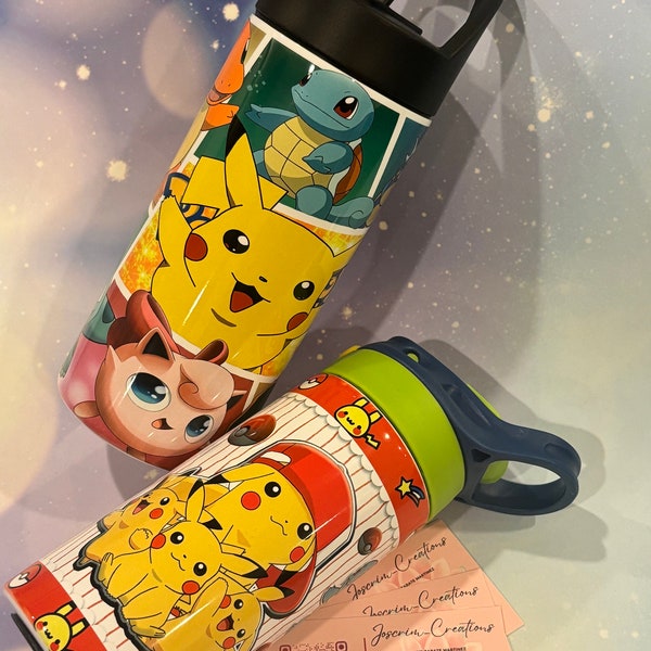 Pikachu Water Bottle - Etsy
