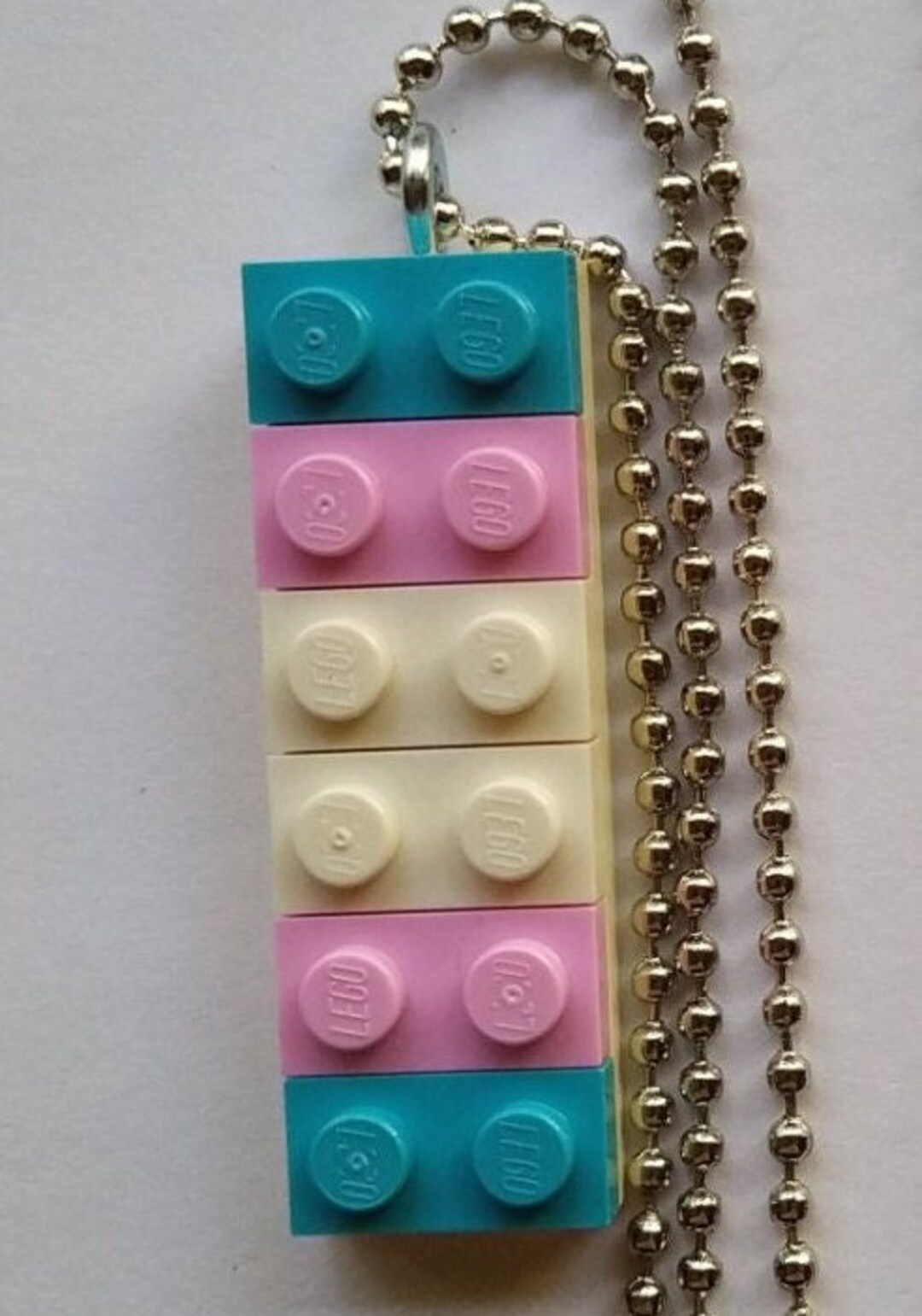 LGBTQ Trans Transgender Necklace With Lego® Pieces in Light Blue, Pink ...