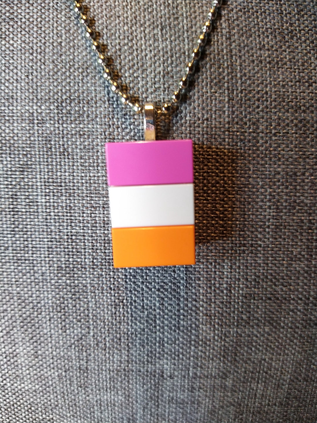 LGBTQ+ Lesbian Flag Inspired Lego (R) Necklace Made From Bricks or ...