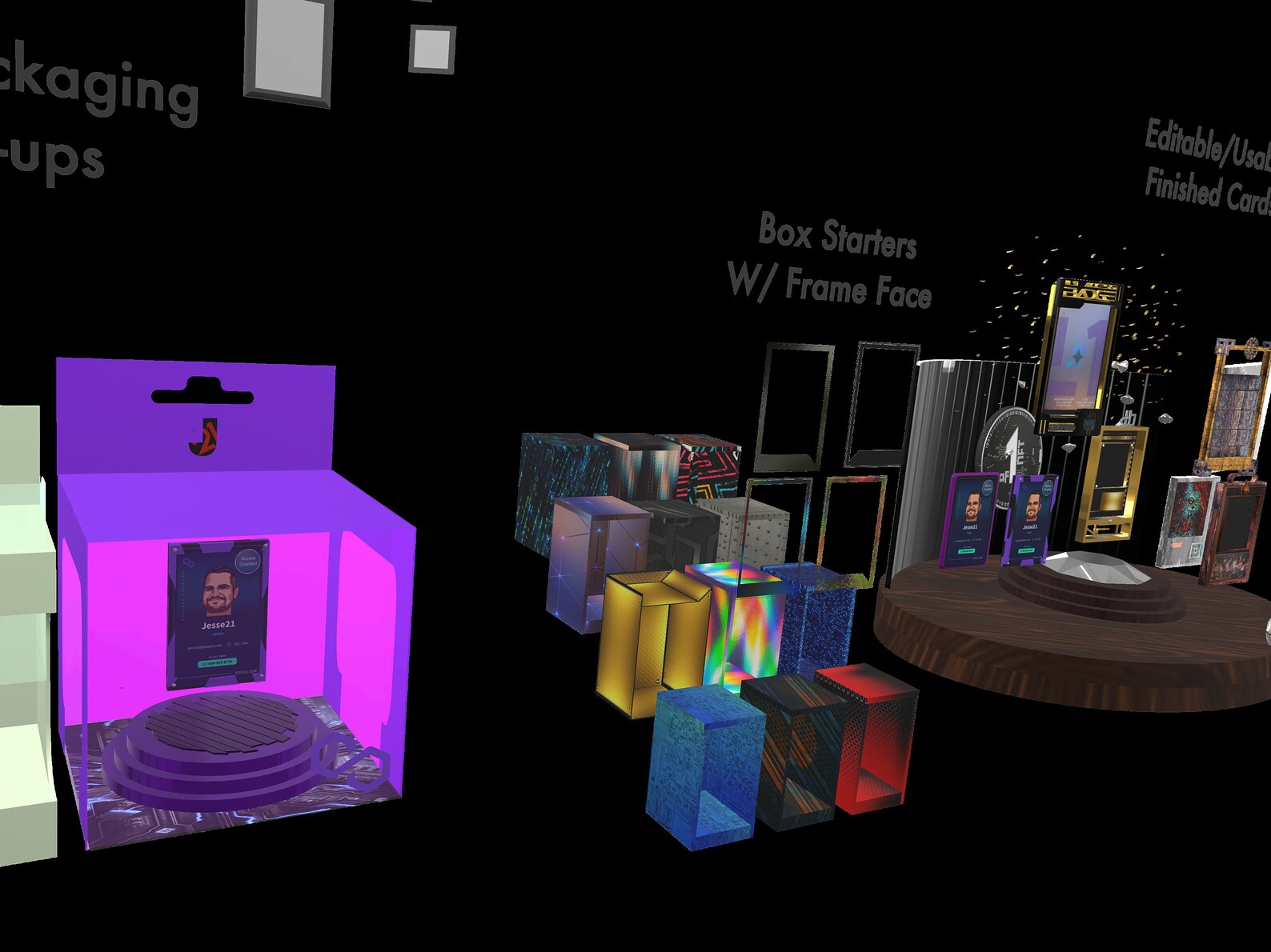 Elite 3D NFT Card Design Sample Pack for Beginners - Etsy