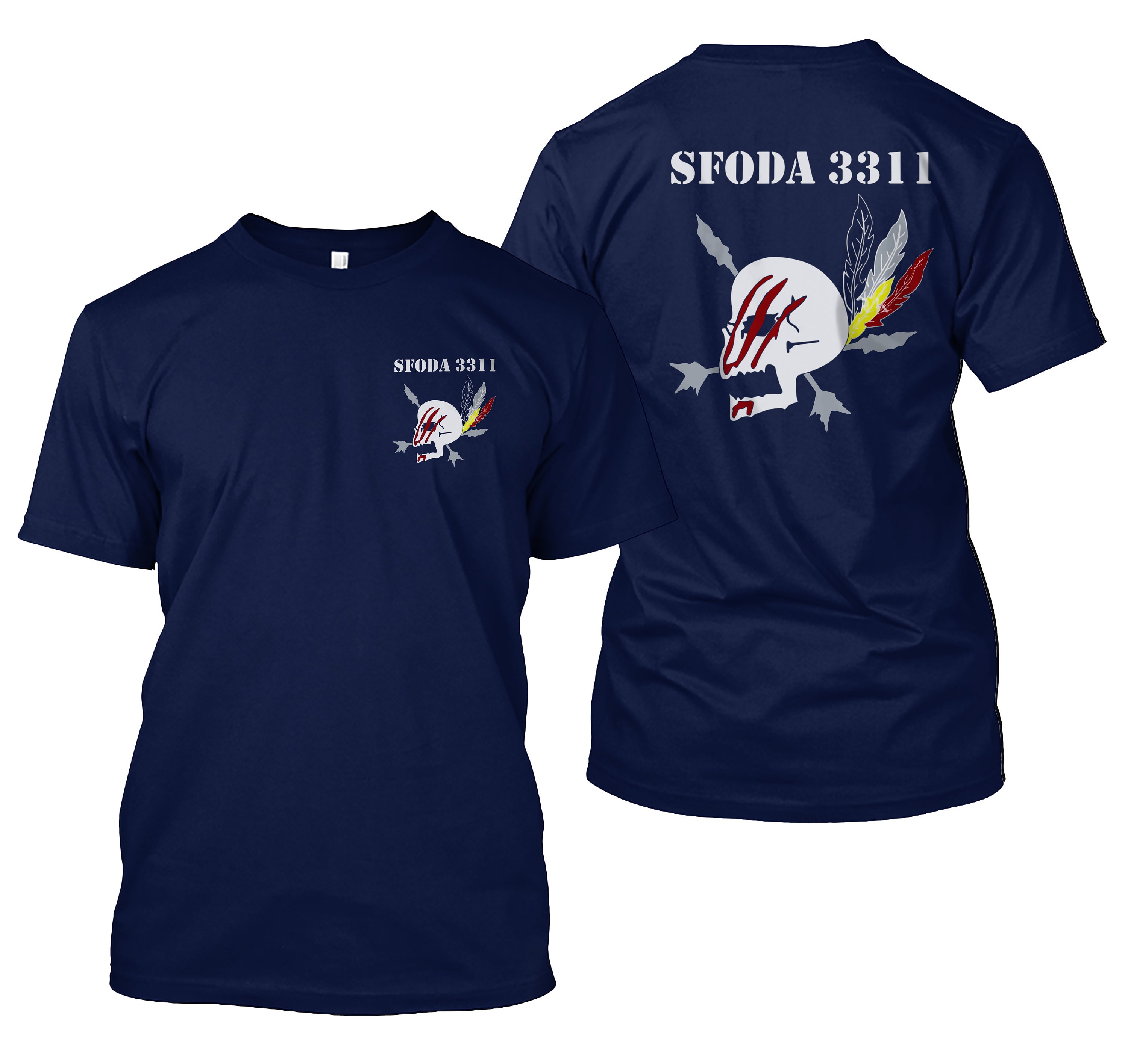 SF ODA 3311 3rd Special Forces Group A Shaped Team Double sided tshirt ...