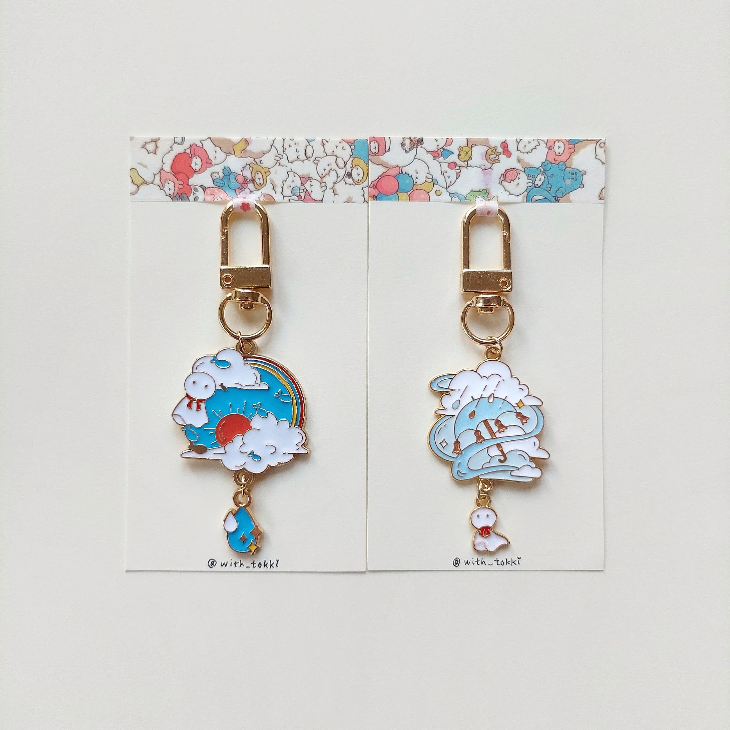 Cute Enamel Weather Doll Keychain - Etsy