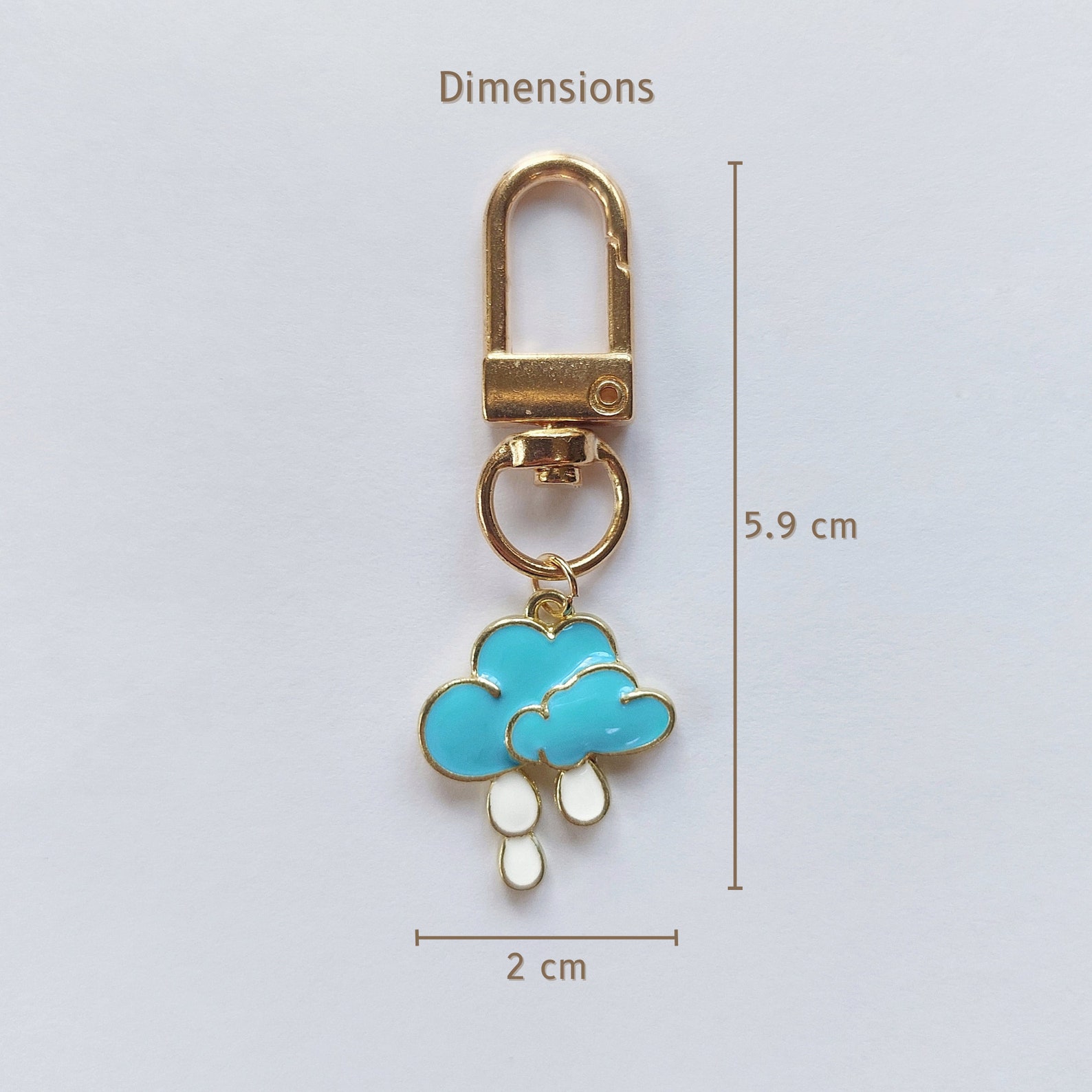Cute Enamel Rainy Weather Doll Keychain & Phone Strap - Etsy