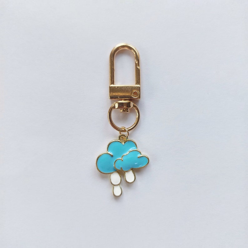 Cute Enamel Rainy Weather Doll Keychain & Phone Strap - Etsy