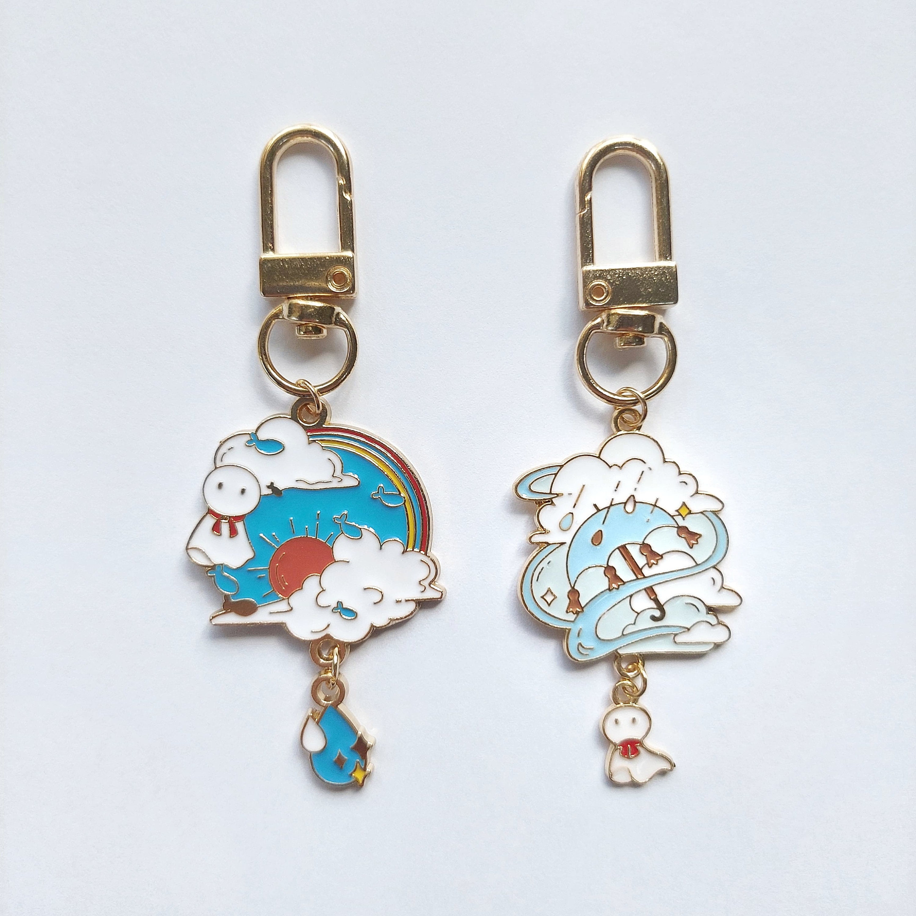 Cute Enamel Weather Doll Keychain - Etsy