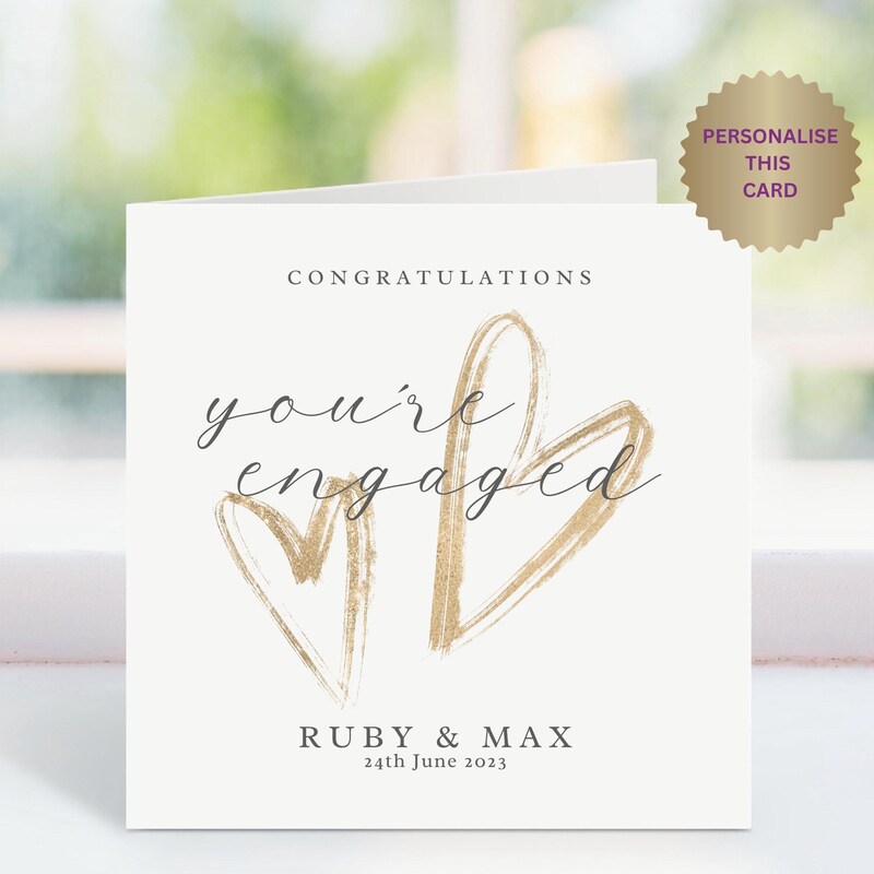 Engagement Cards - Etsy