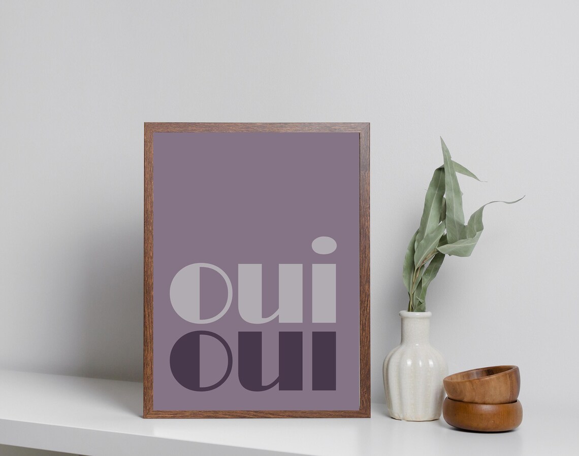 Bathroom Prints Oui Oui French Powder Room Poster Salle | Etsy